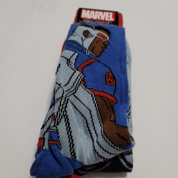 Marvel | Underwear & Socks | Marvel Falcon Blue Red Crew Sock | Poshmark